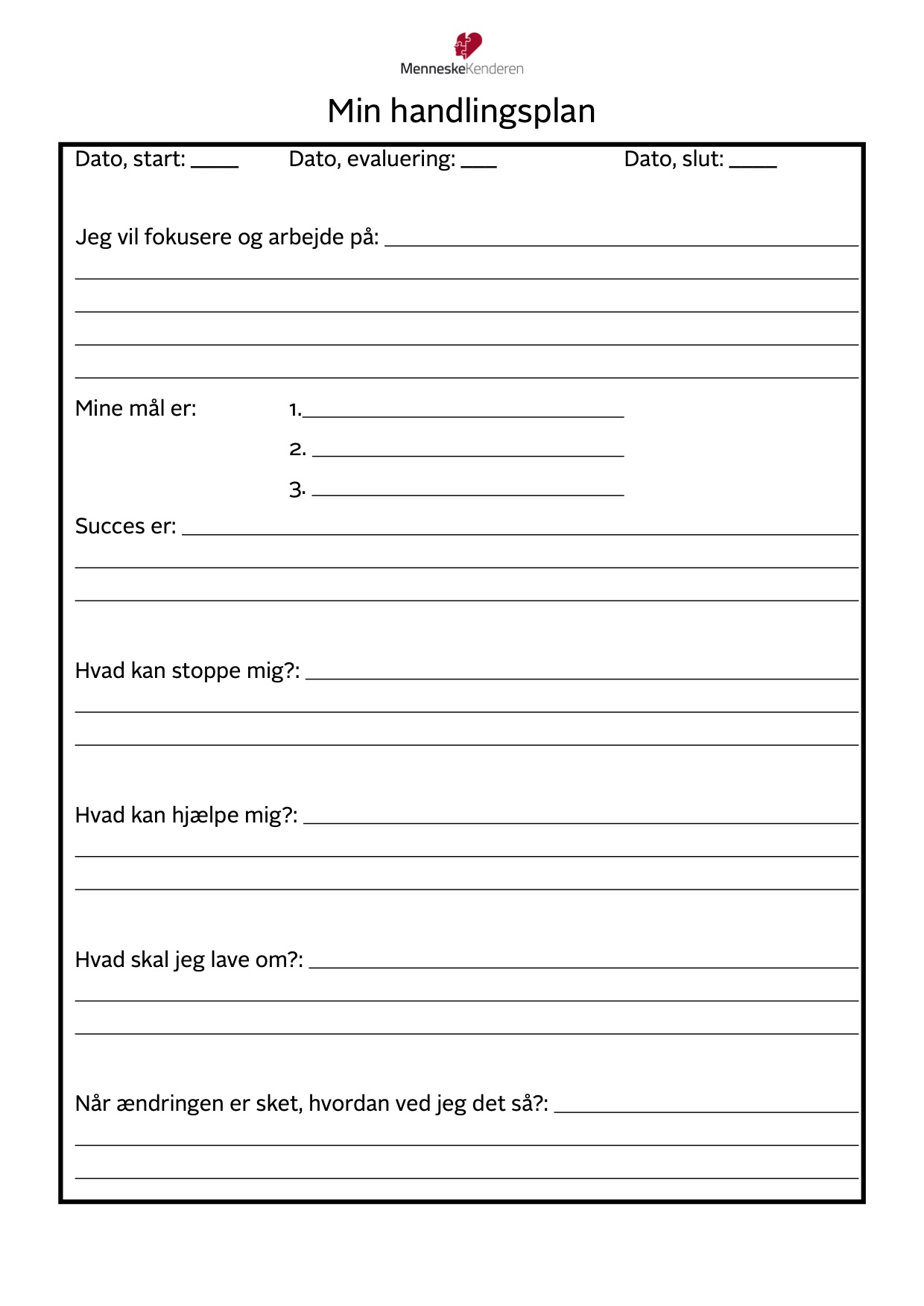 Handlingsplan - MenneskeKenderen